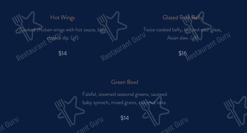 Menu at Percy Flint pub & bar, South Fremantle