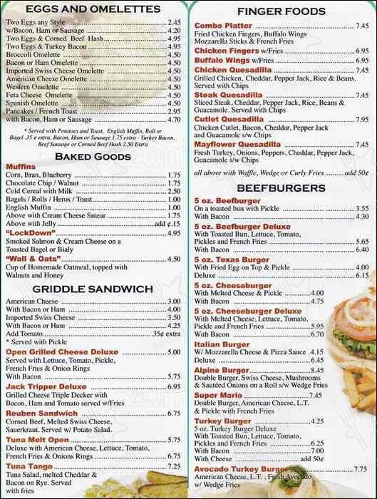 Menu at Sparks Deli, New York City