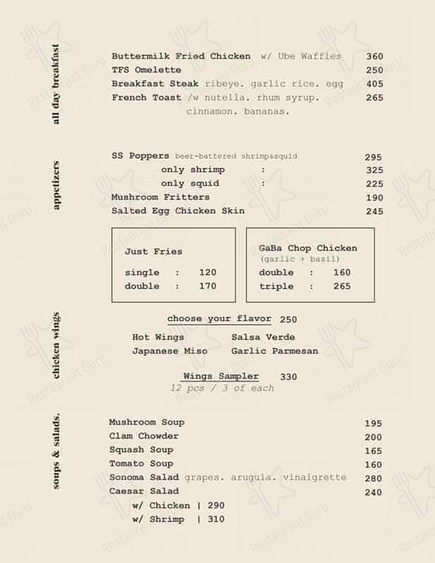 Menu at The Fat Seed Cafe + Roastery, Taguig