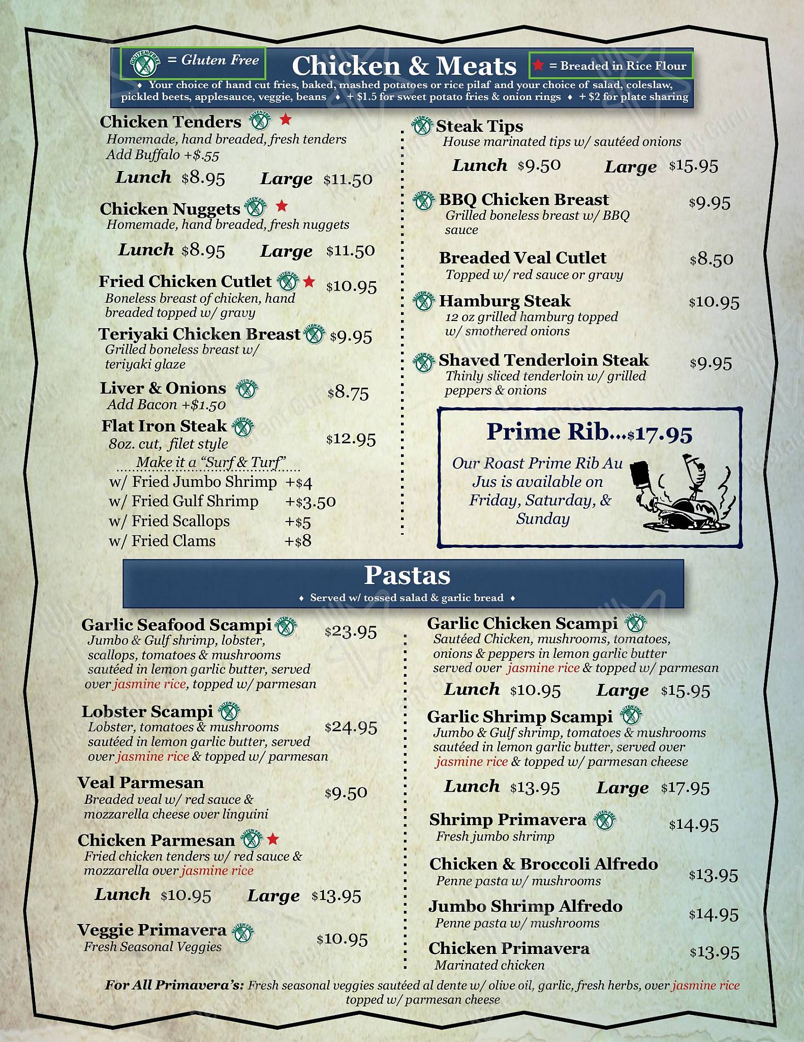Menu at Chick-A-Dee of Lewiston restaurant, Lewiston