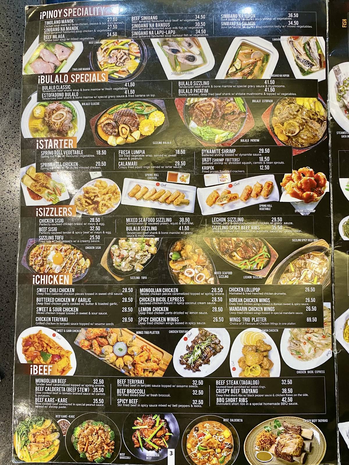 Menu at iCook Asian Restaurant & Catering, Sharjah