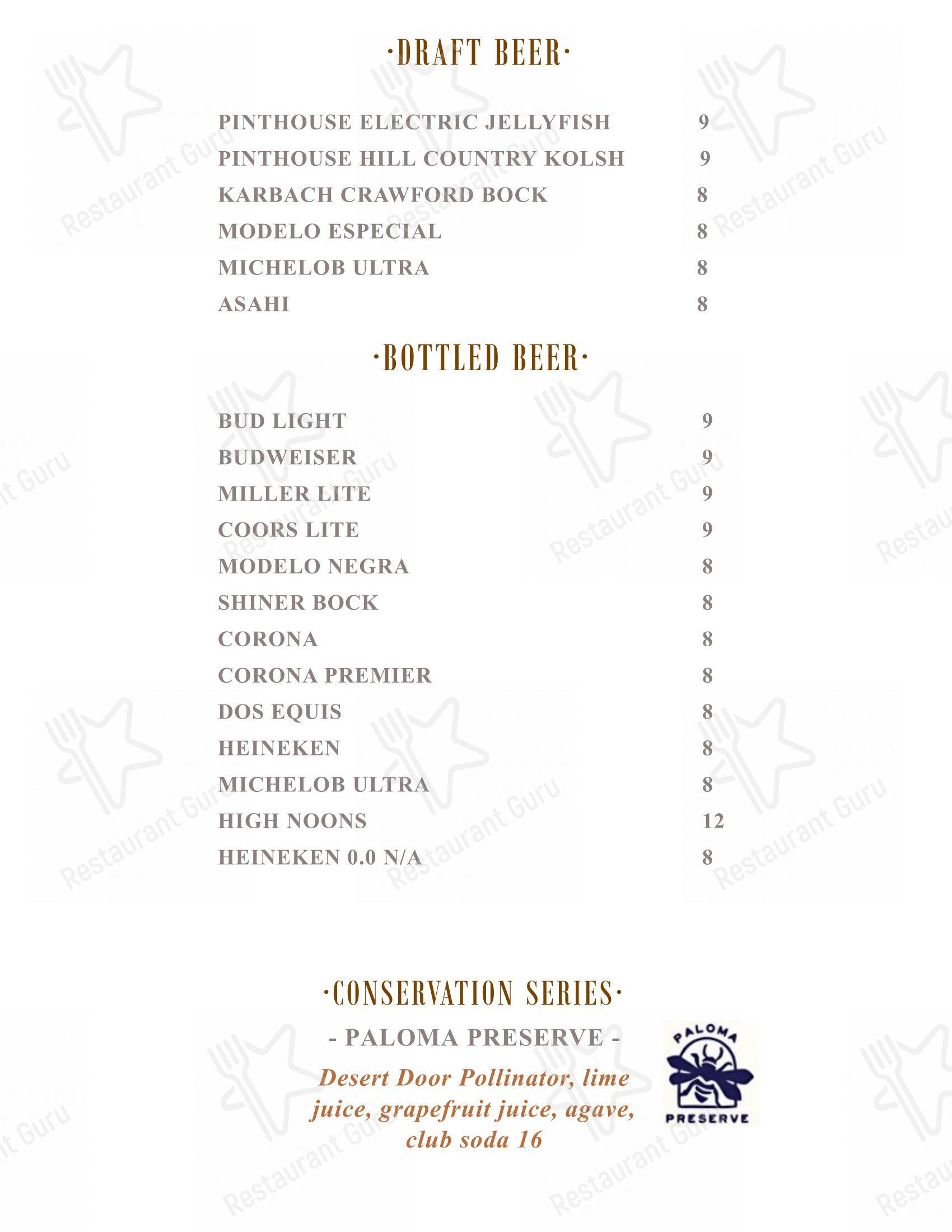 Menu at 18 Oaks steakhouse, San Antonio, Resort Pkwy