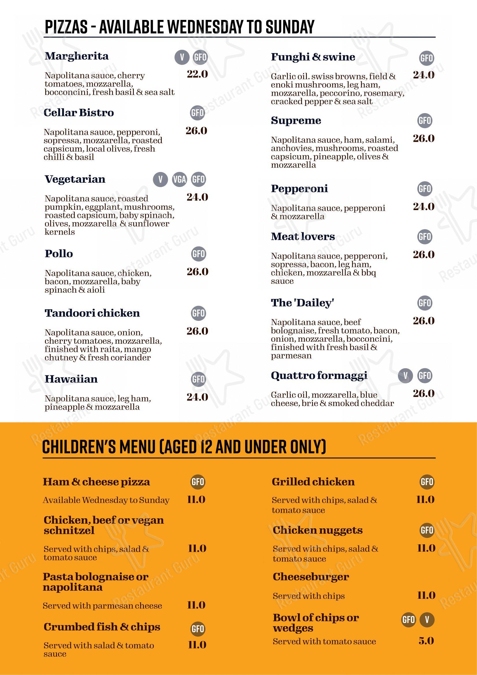 Menu at Aldinga Hotel pub & bar, Aldinga