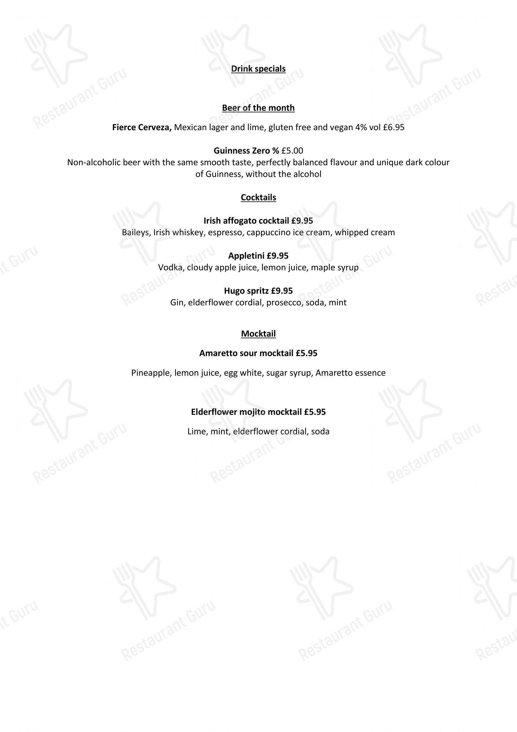 Menu at Fennel Restaurant, Inverurie