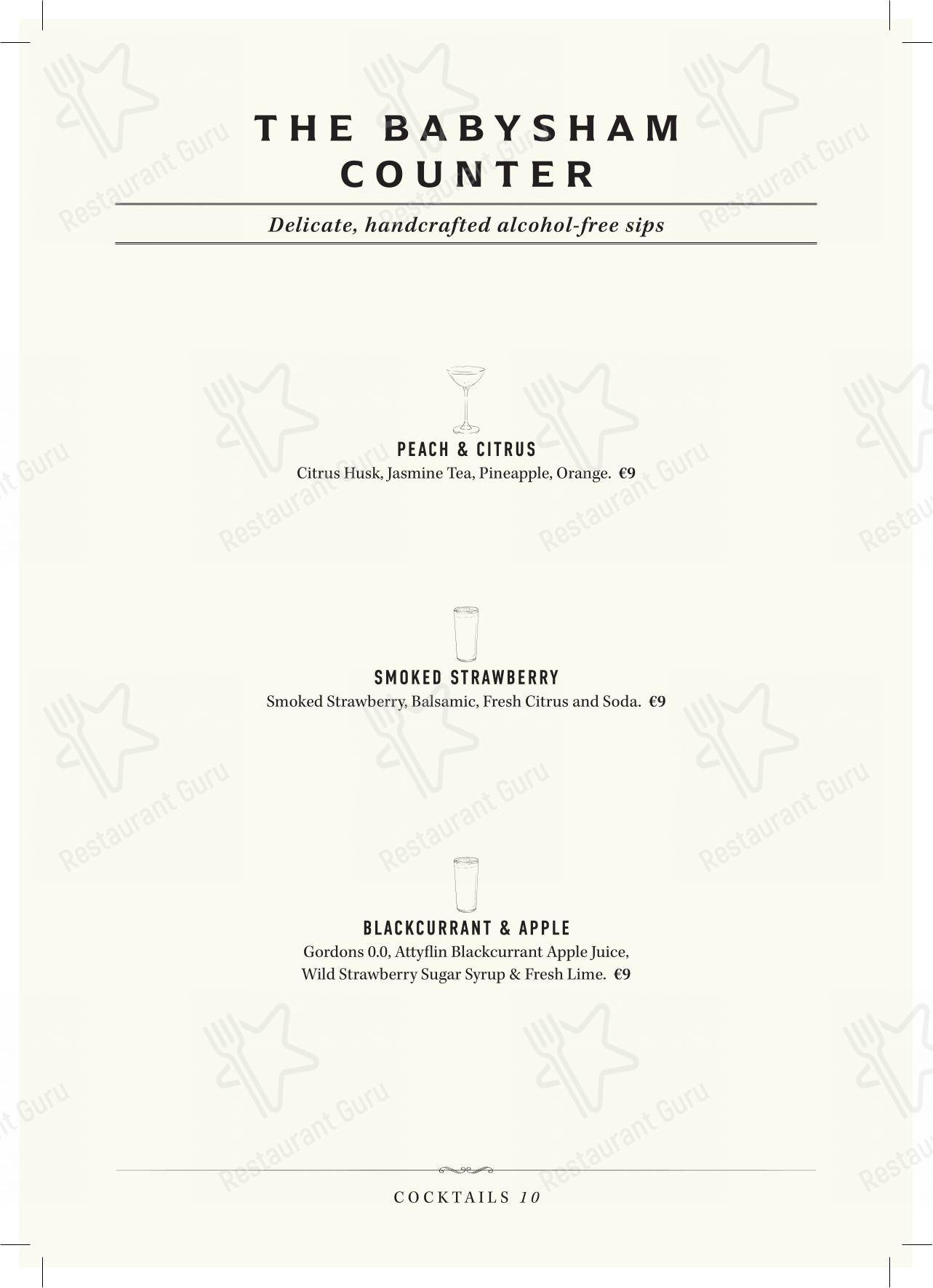 Menu at Hilliard's Killarney restaurant, Killarney