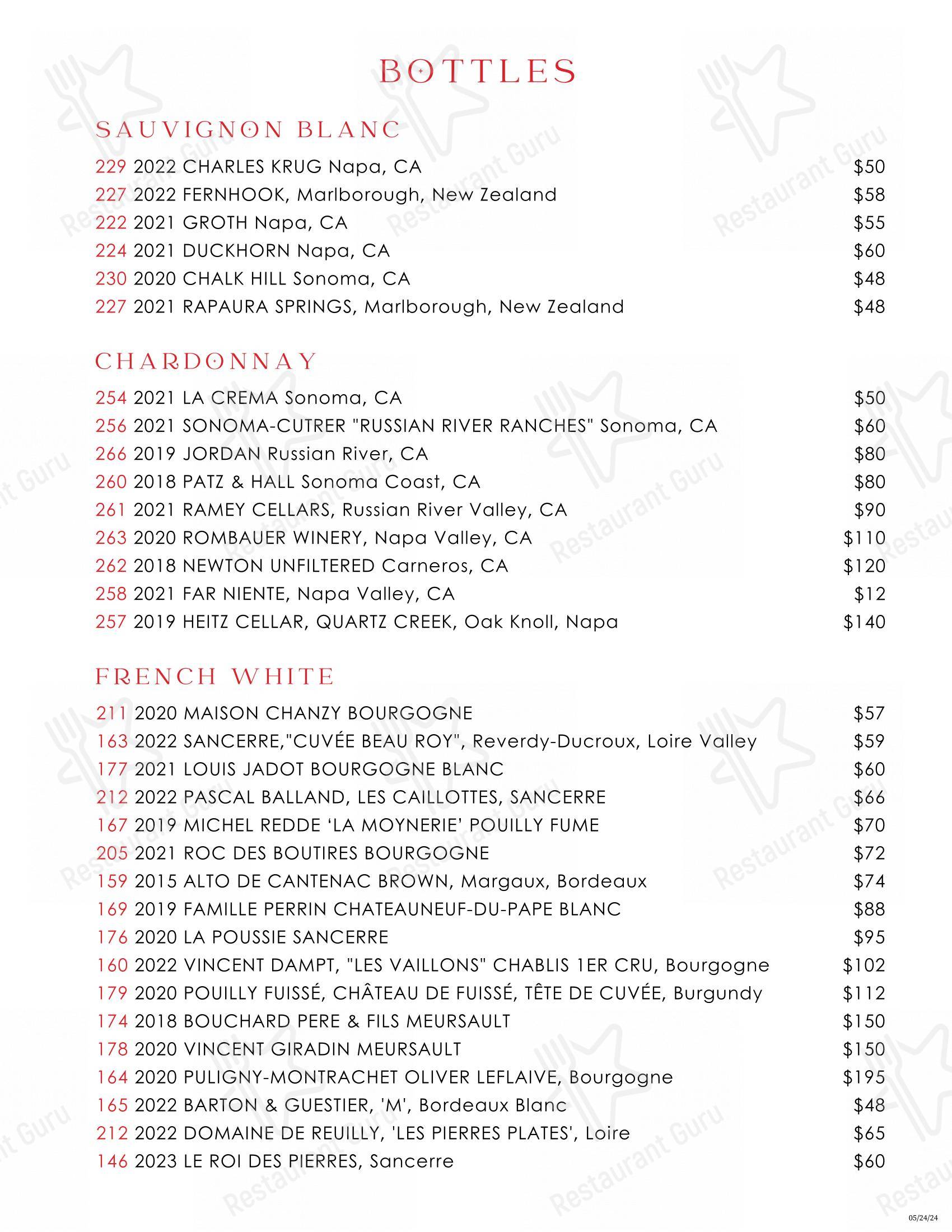 Menu at Mill Pond Steak & Seafood steakhouse, Centerport