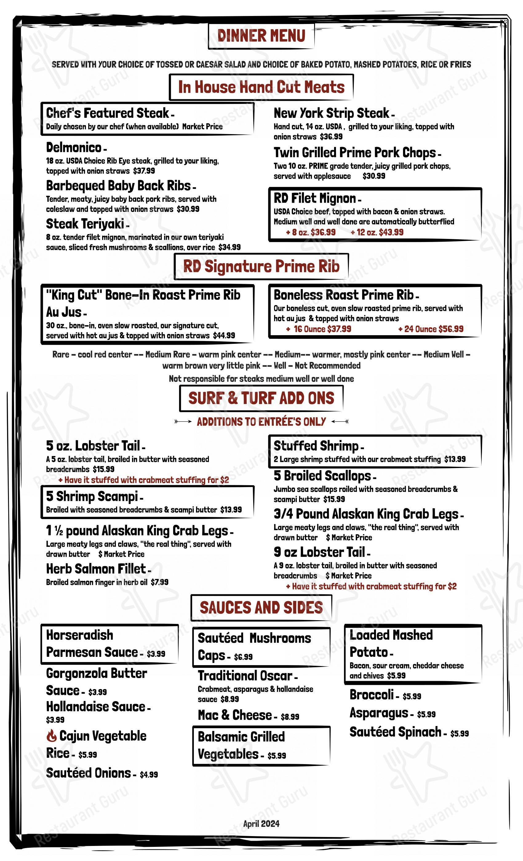 Menu at Raindancer Restaurant, Amsterdam, NY-30
