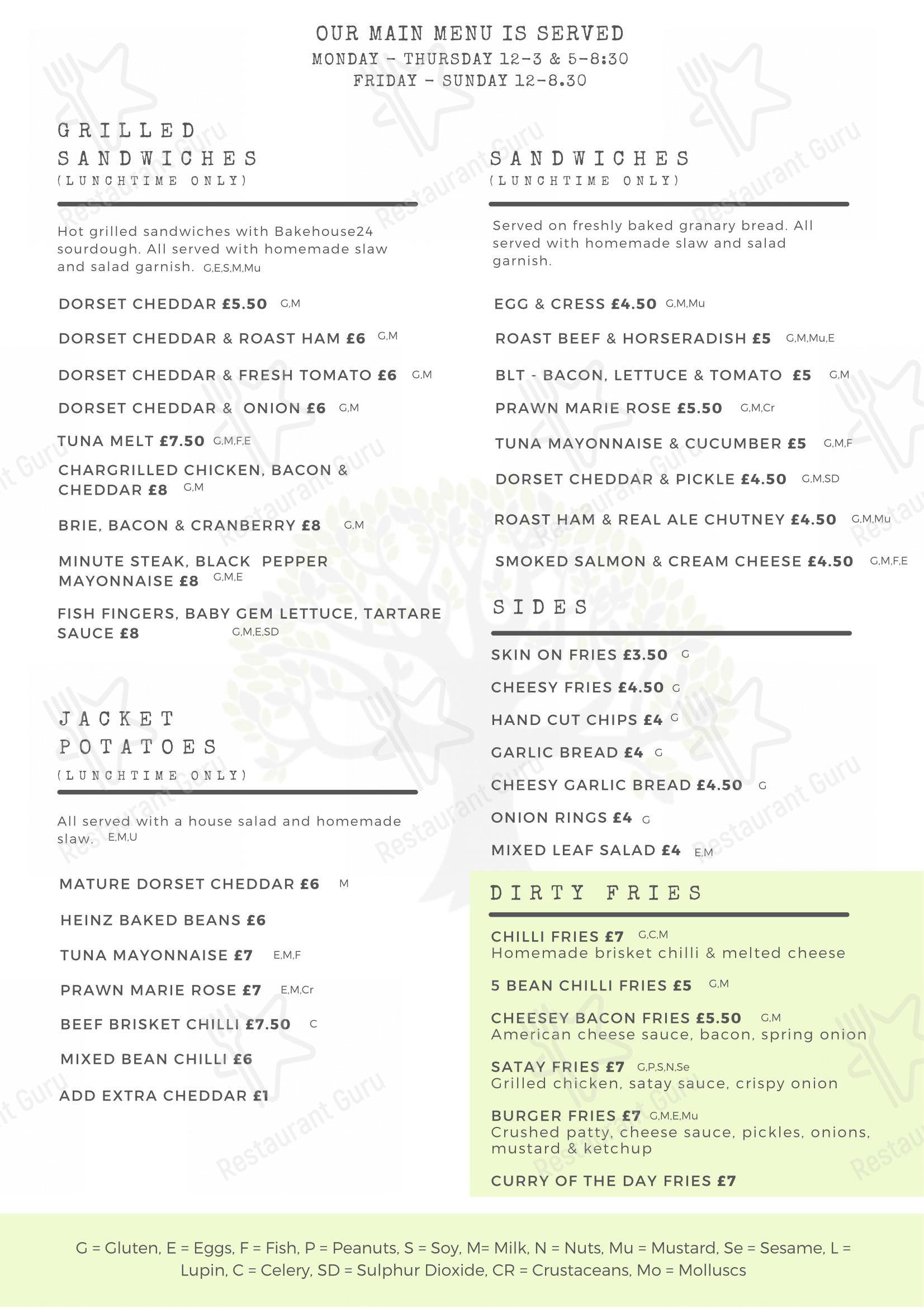 Menu at The Forest Inn pub & bar, Ferndown