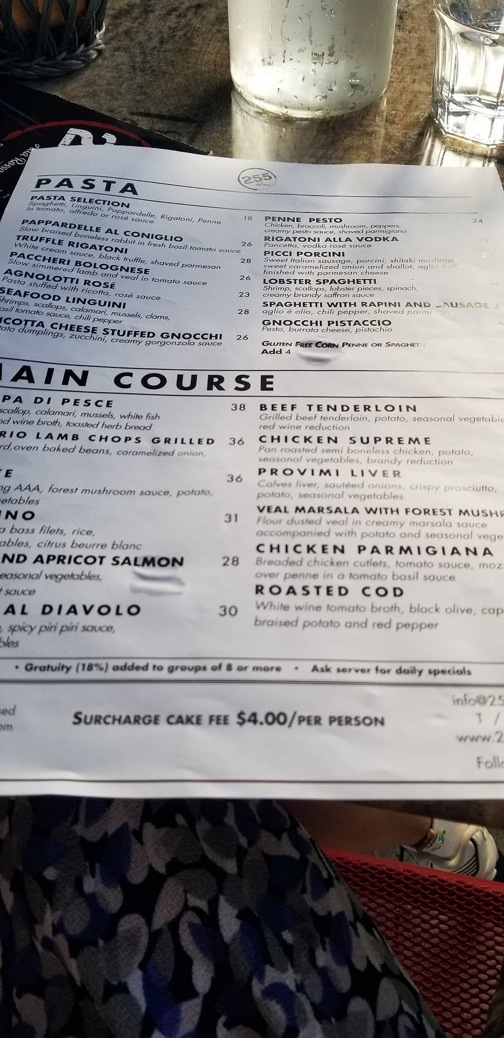 Menu at 255 By Alta Rossa Ristorante pizzeria, Vaughan