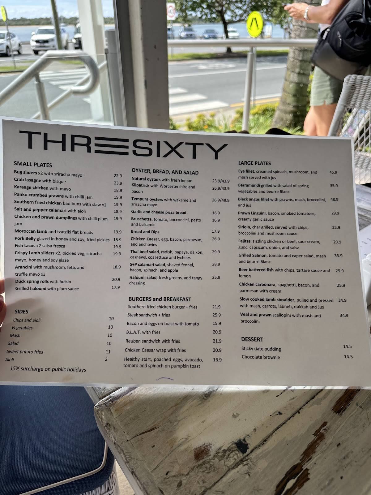 Menu at 3 Sixty Restaurant Bar The Grand Hotel, Labrador