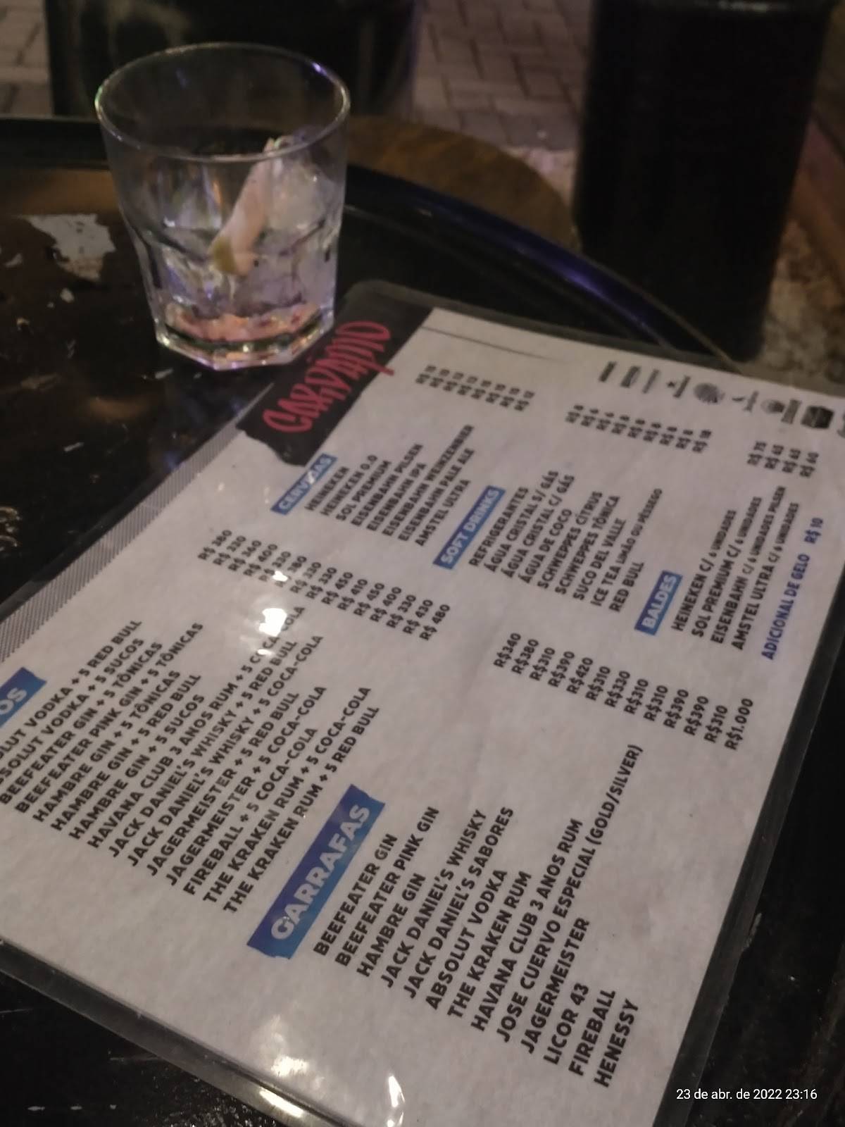 Menu em 41 Brooklyn Bar, Curitiba