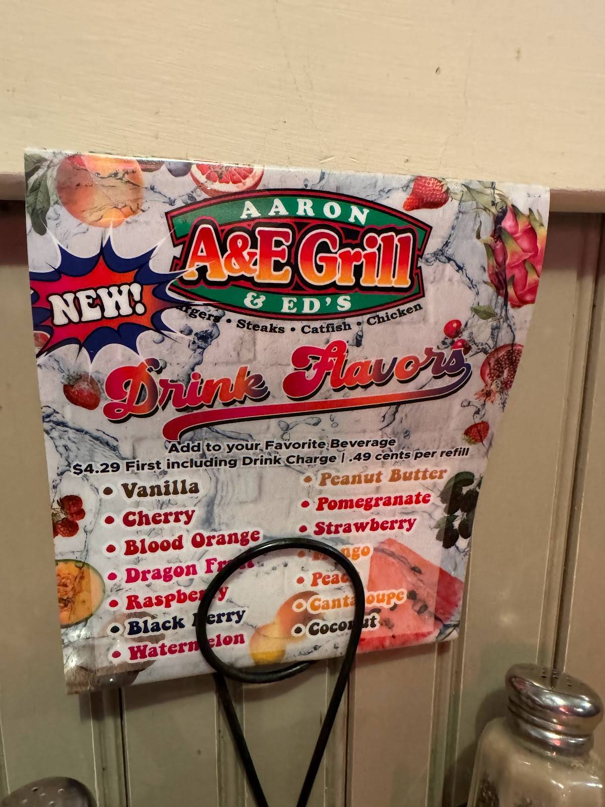 Menu at A & E Grill steakhouse, Chickasha