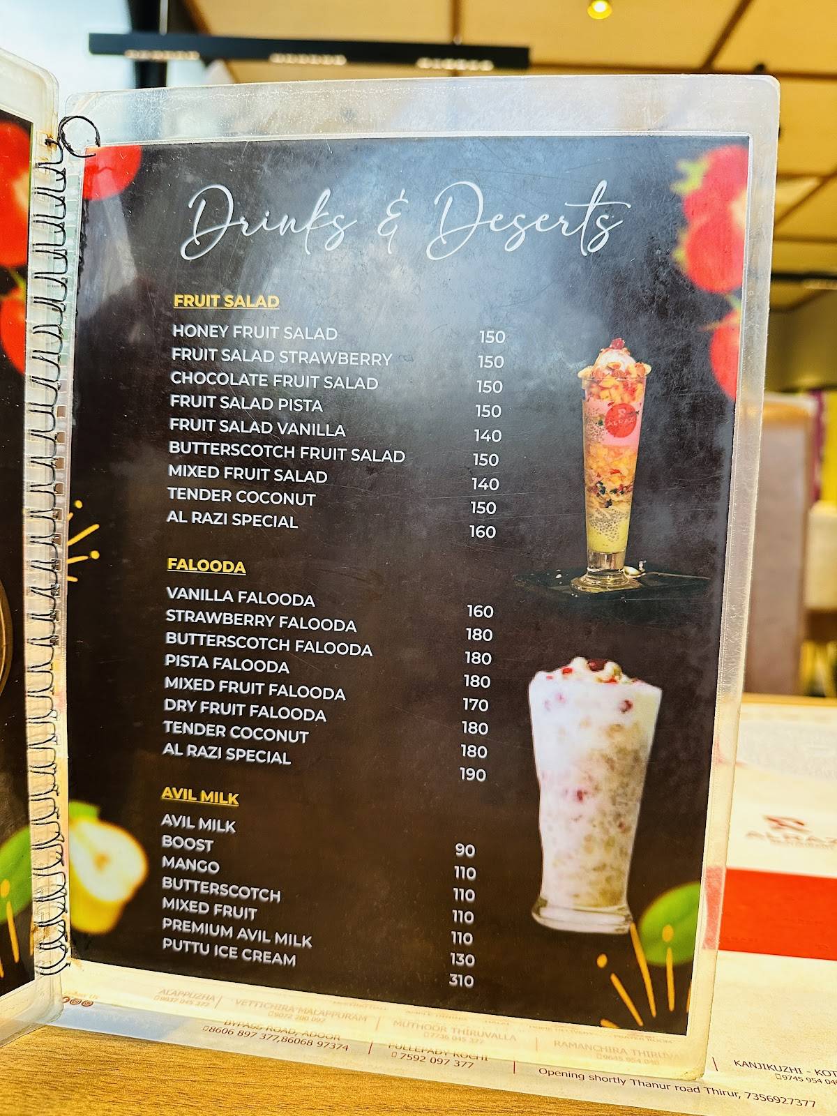 Menu at AL RAZI Restaurant, Adoor