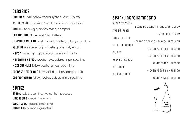 Carta de ARTÉ Rooftop Bar & Restaurant, Maroochydore