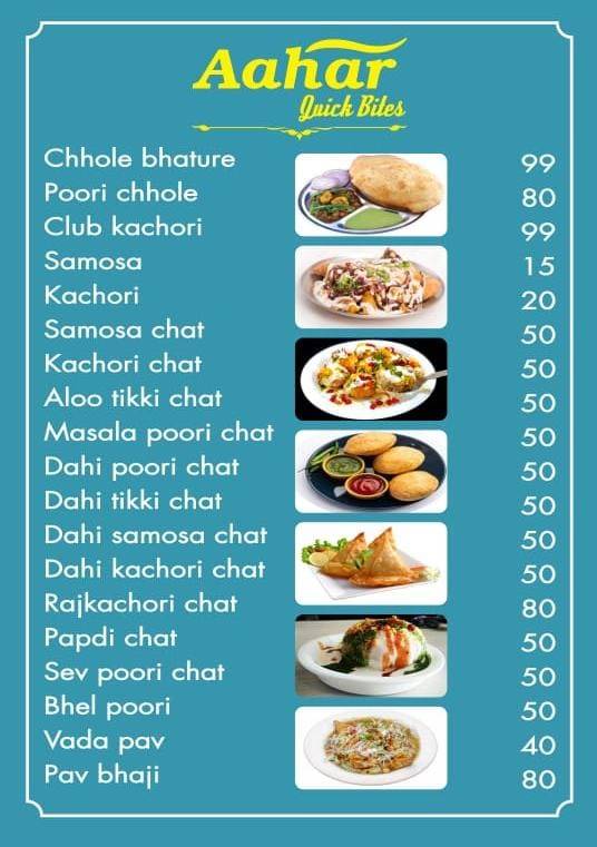 Menu at Aahar Restaurants and Catering, Bengaluru