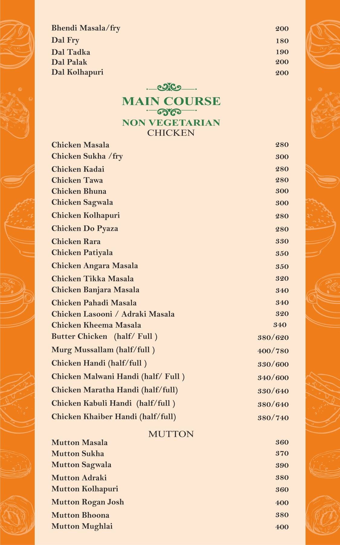 Menu at Abhiruchi Gokul Restaurant, Pune, Terrace Level