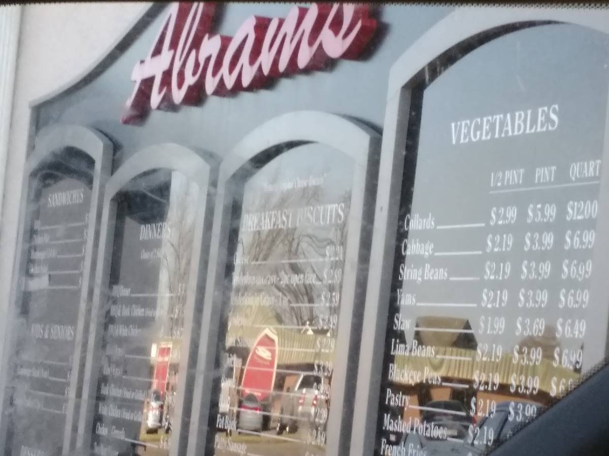 Menu at Abrams Bar-B-Q of Ahoskie, Ahoskie
