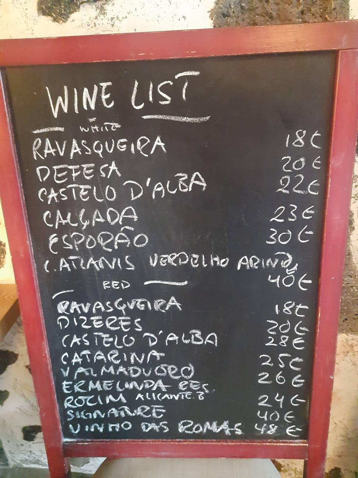 Menu em Adega Caloura Restaurant, Agua De Pau