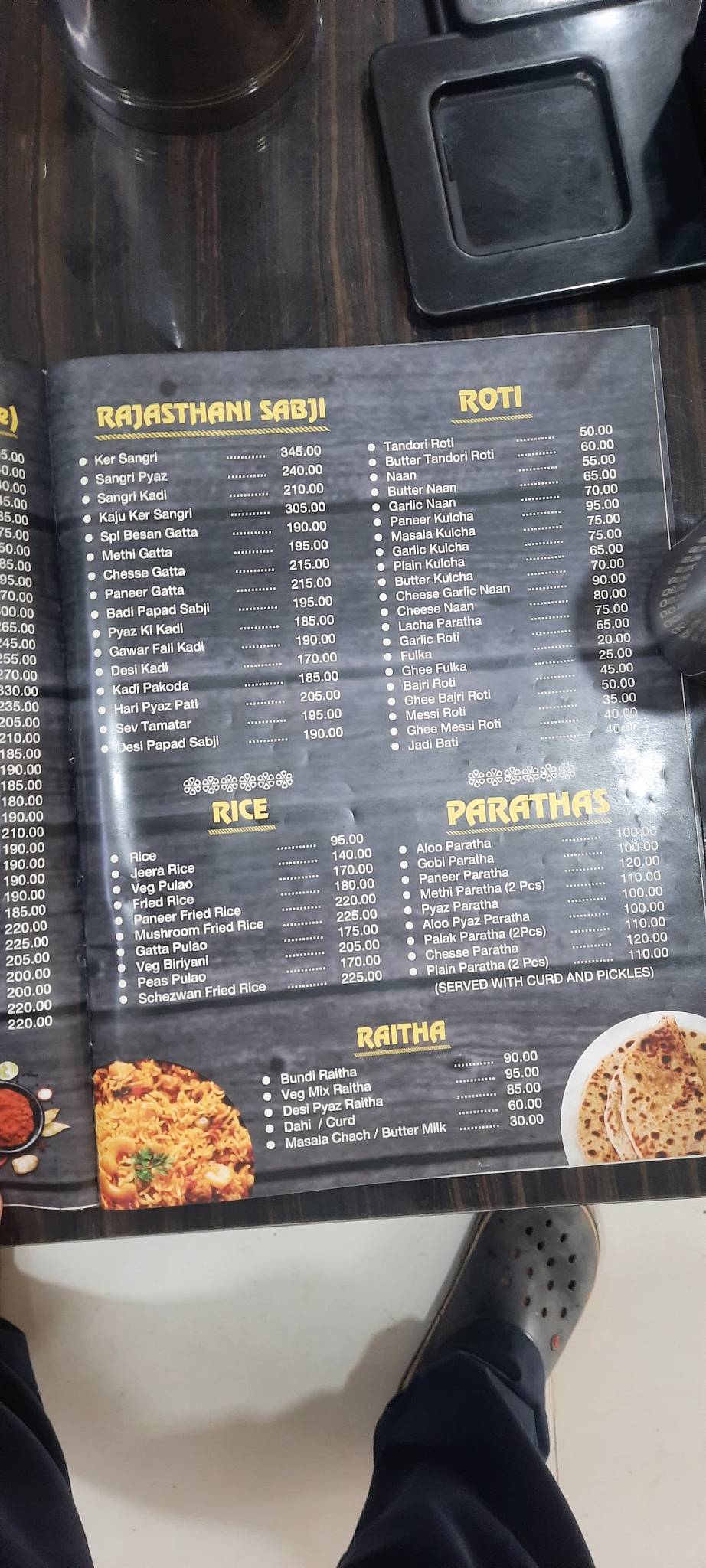 Menu at Agarwal desi palace, Chennai