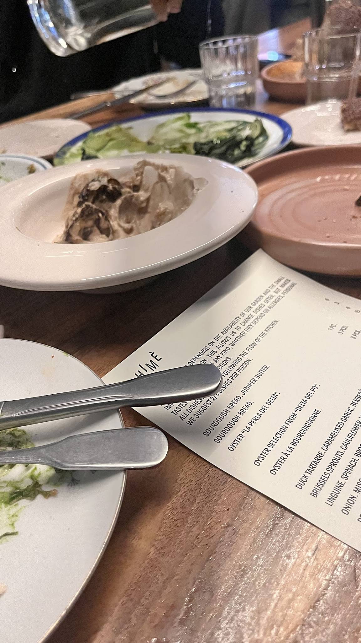 Menu at Ahimè restaurant, Bologna, Via S. Gervasio
