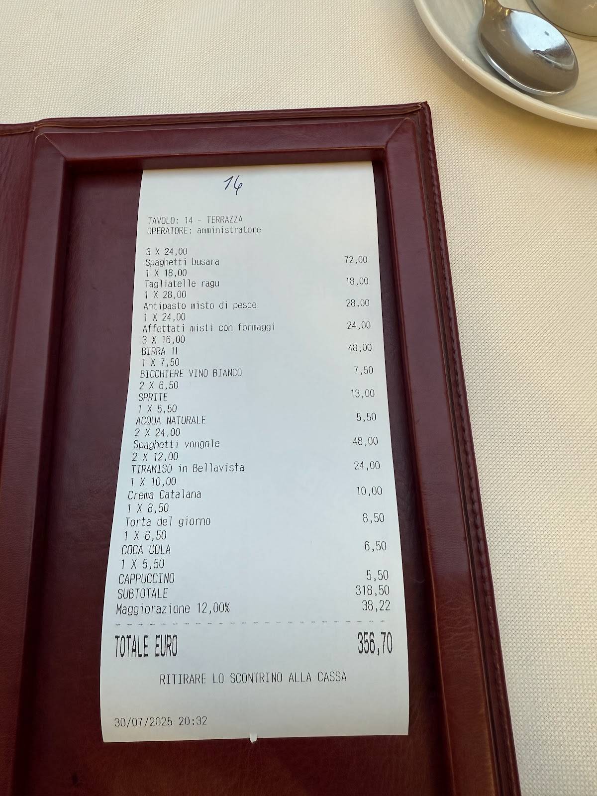 Menu da Al Giglio pub & bar, Venezia