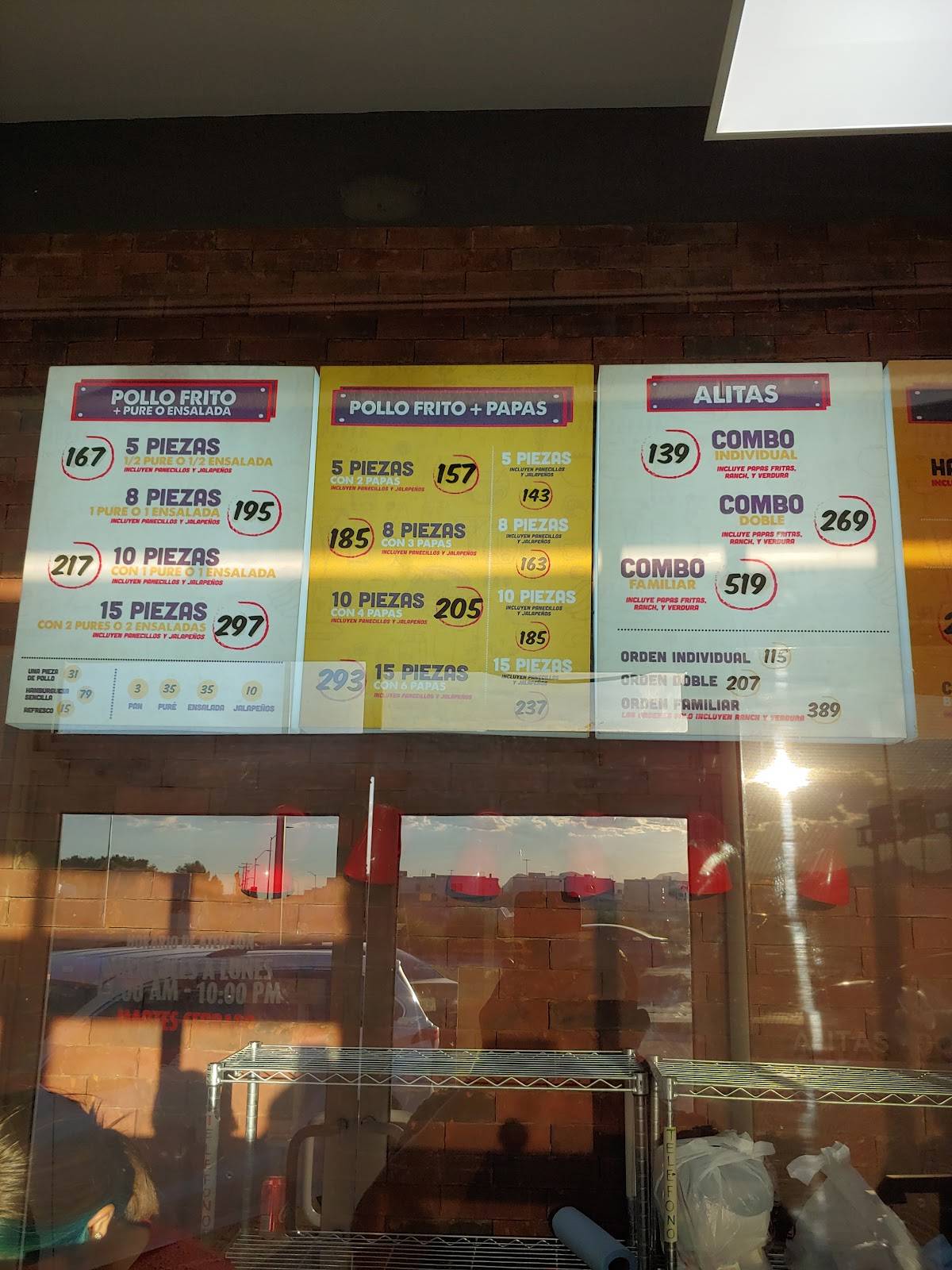 Carta del restaurante Alabama Fried Chicken, Ciudad Juarez, Ejercito y