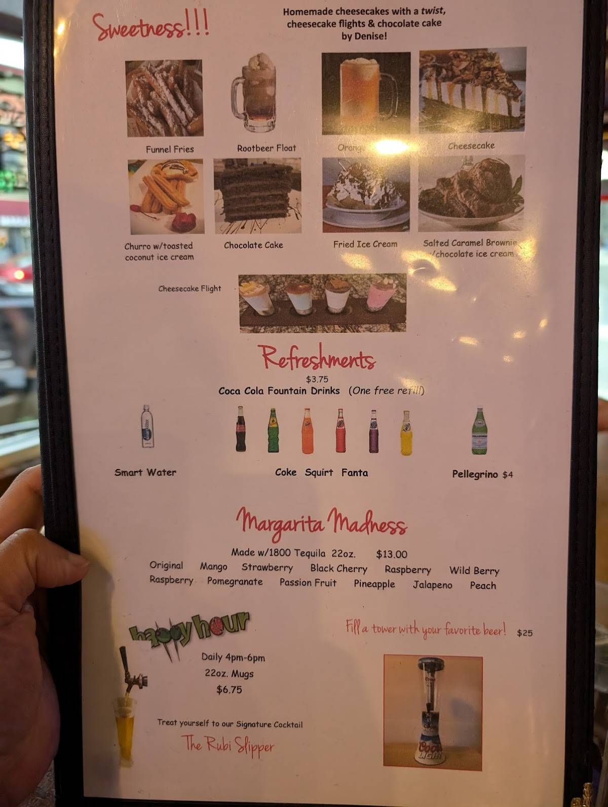 Menu at The Rubi Slipper LLC desserts, Alamosa