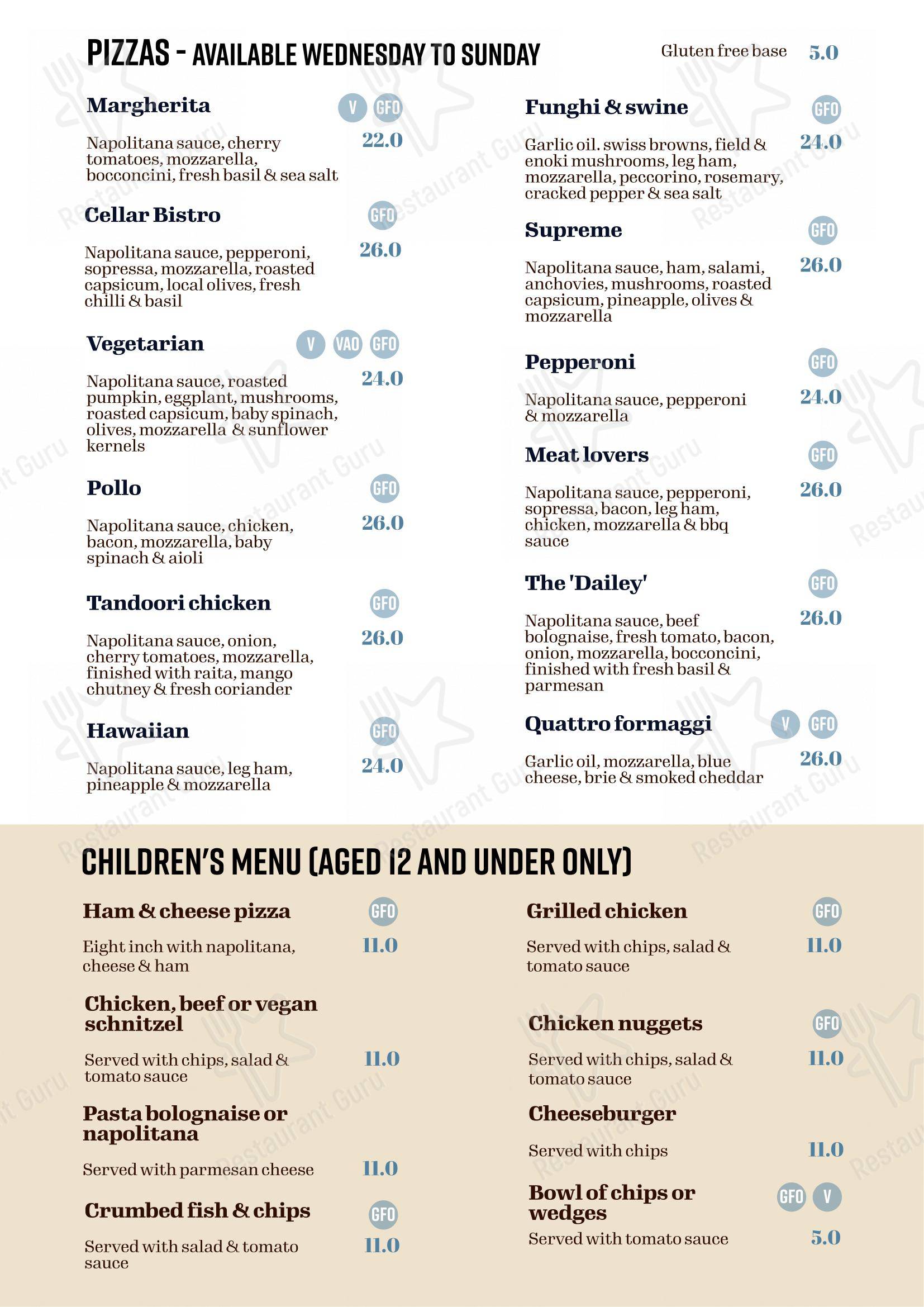 Menu at Aldinga Hotel pub & bar, Aldinga