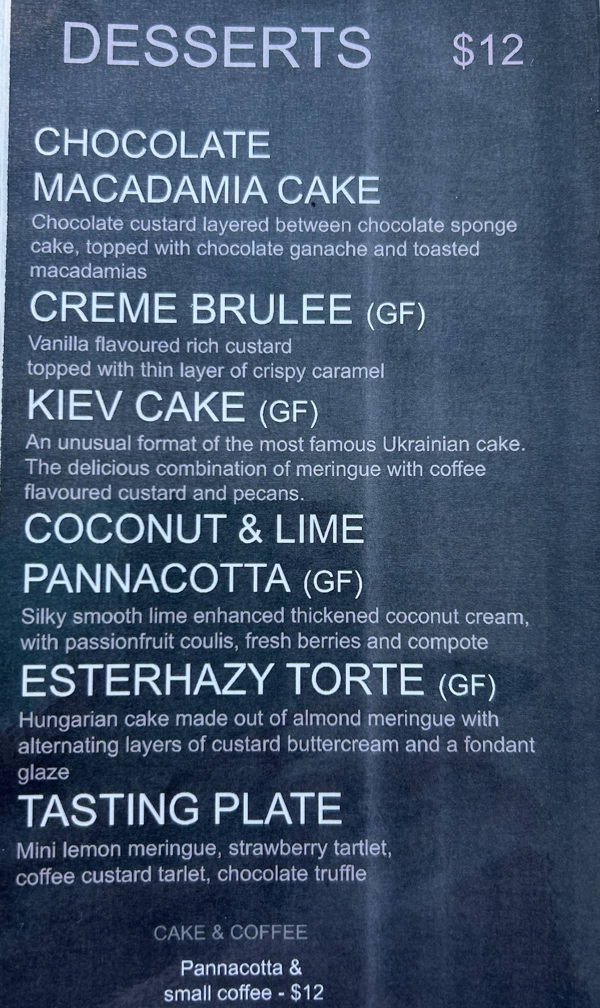 Menu at Alex Surf Club, Alexandra Headland