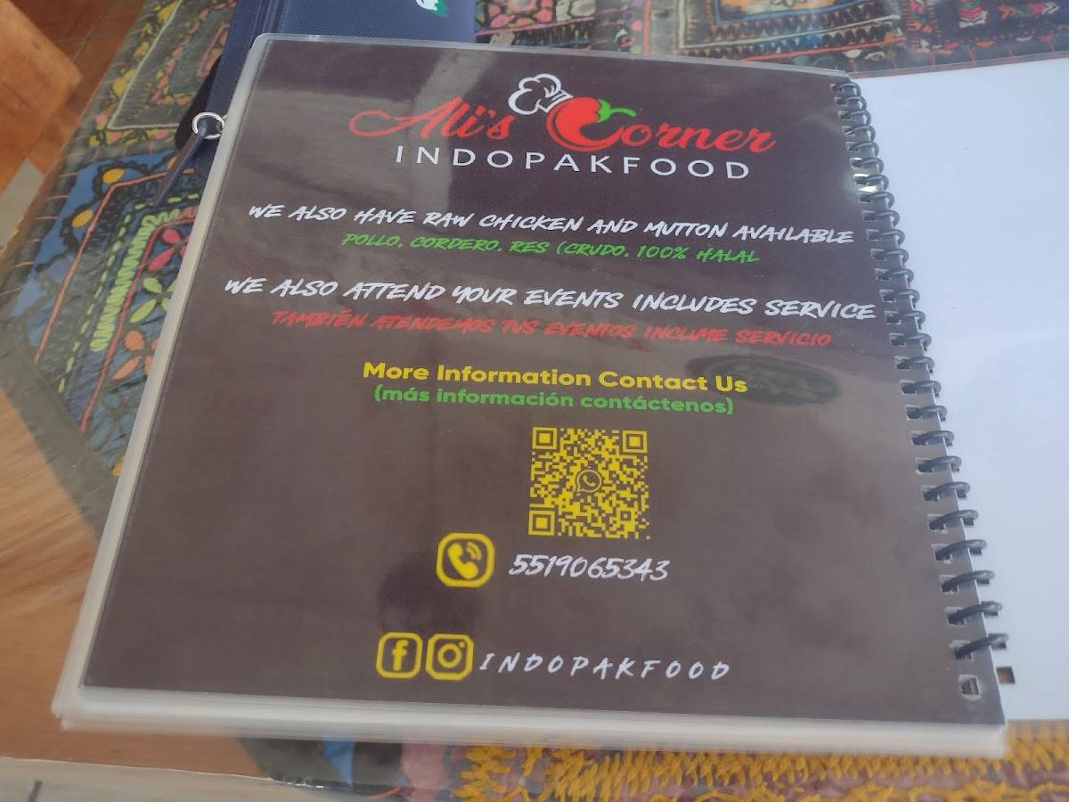 Menu at Ali Corner IndoPak food 100%Halal restaurant, Zapopan