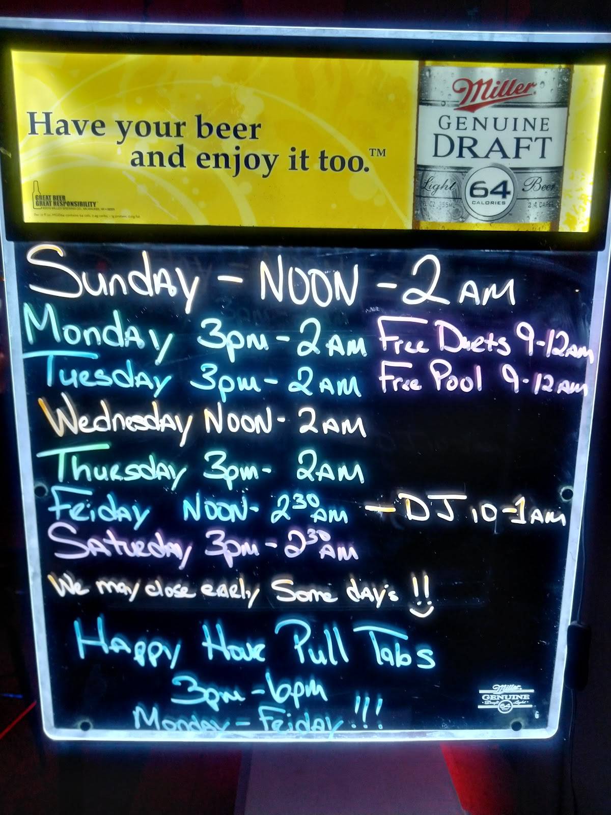 Menu at Alibi Tavern LLC pub & bar, West Allis