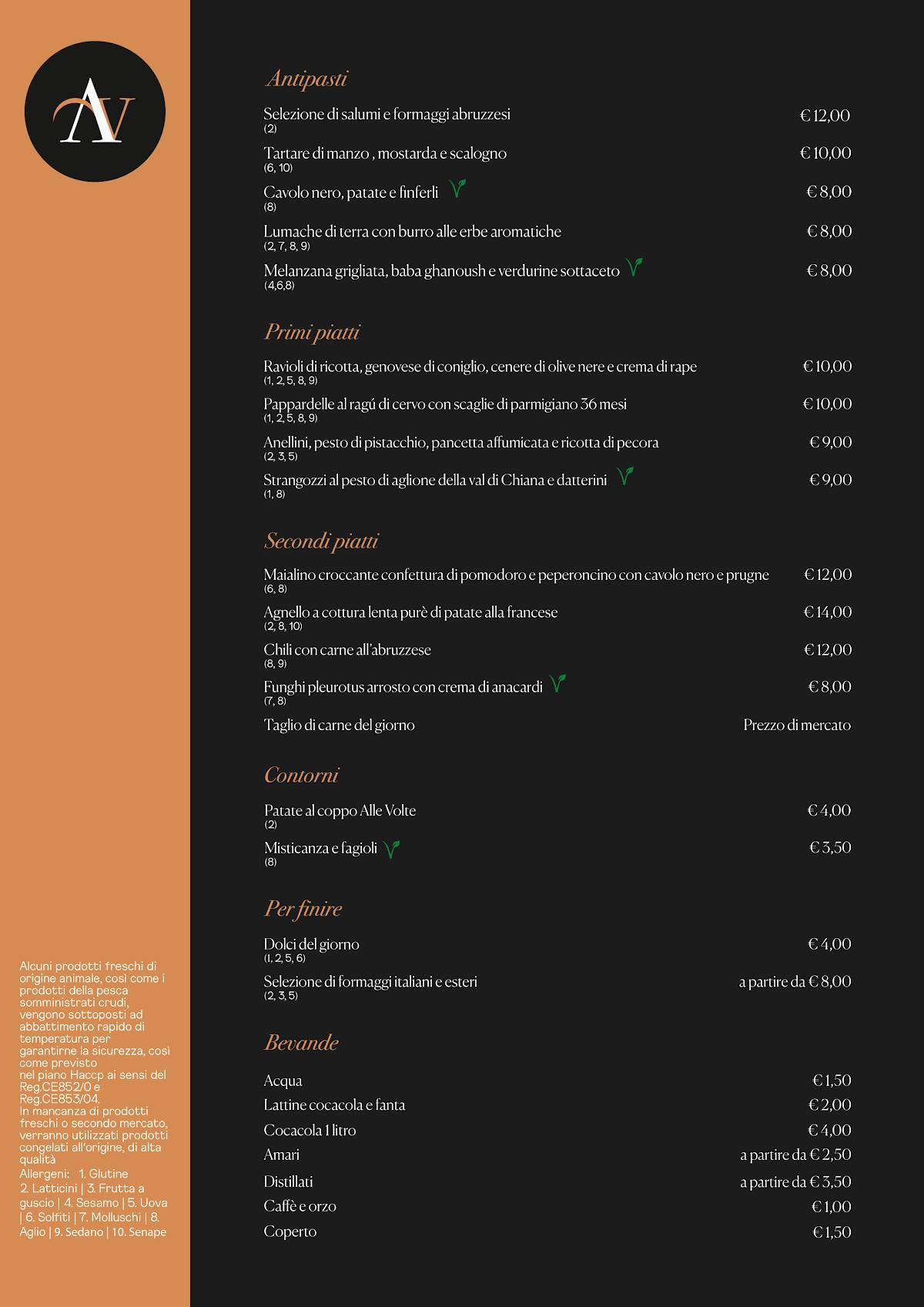 Speisekarte von Alle volte restaurant, Penne