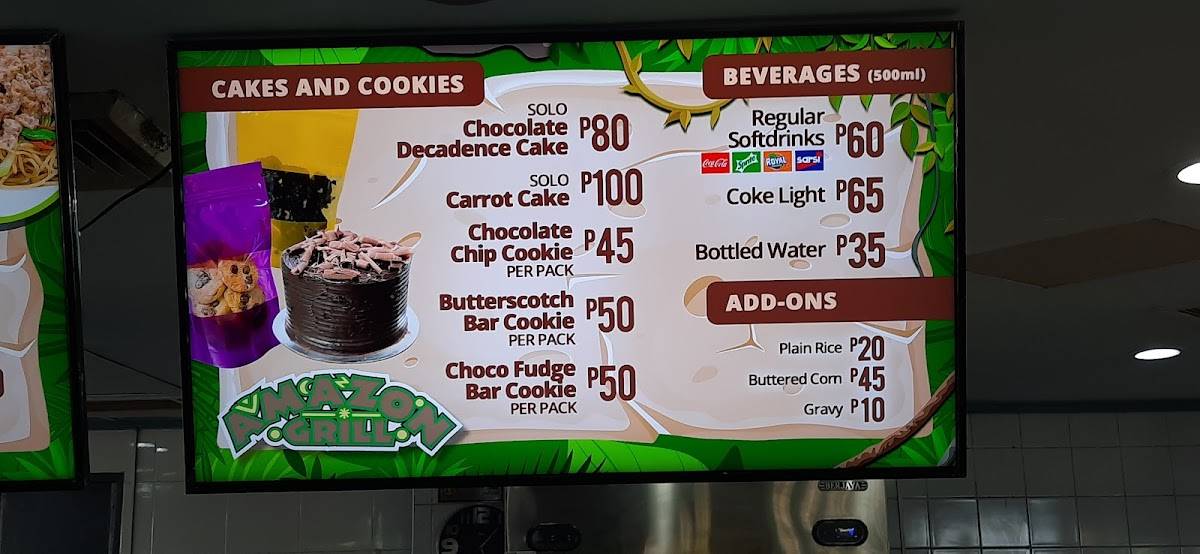 Menu at Amazon Grill Launch Time Restaurant, Santa Rosa