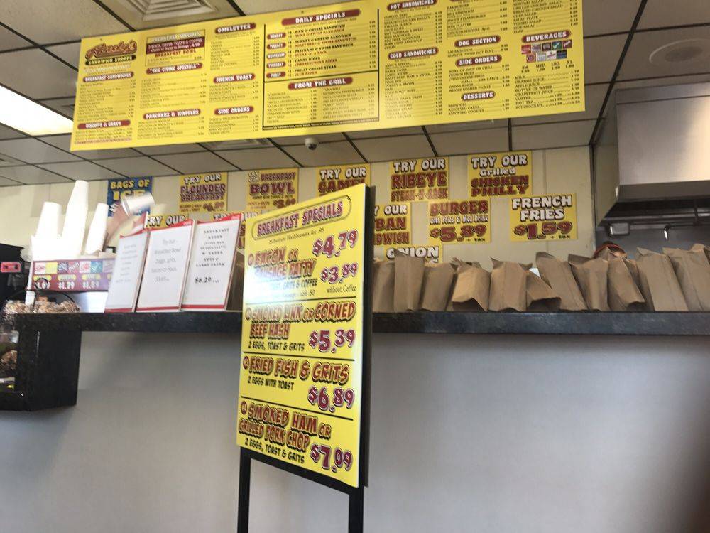 Menu at Andy's Sandwich Shoppe fast food, Jacksonville, 503 Lane Ave S