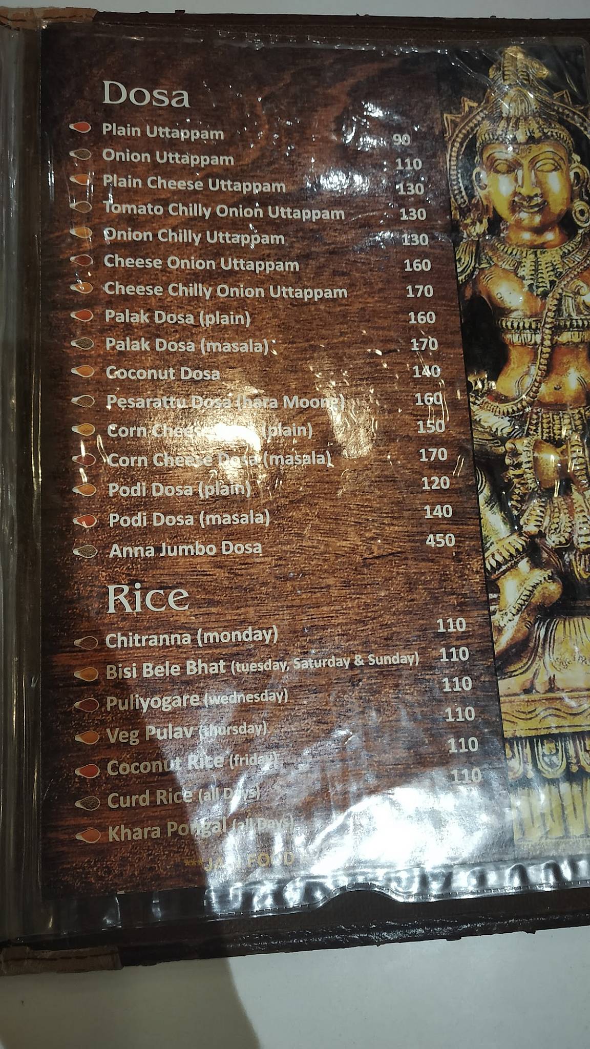 Menu at ANNA, Pune, Parmar Square
