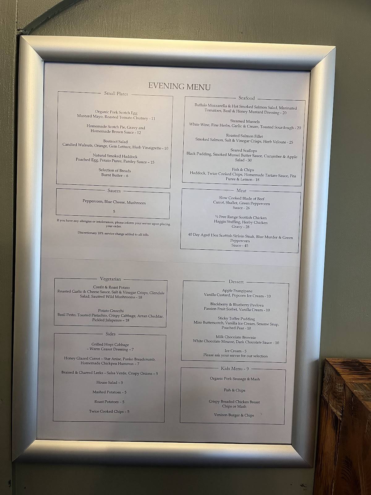 Menu at Antlers Bar and Grill, Portree
