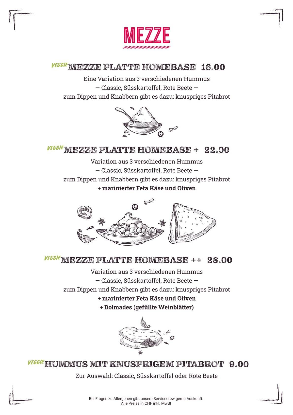 Speisekarte von SHARE Restaurant&Bar at AVES Arosa, Arosa