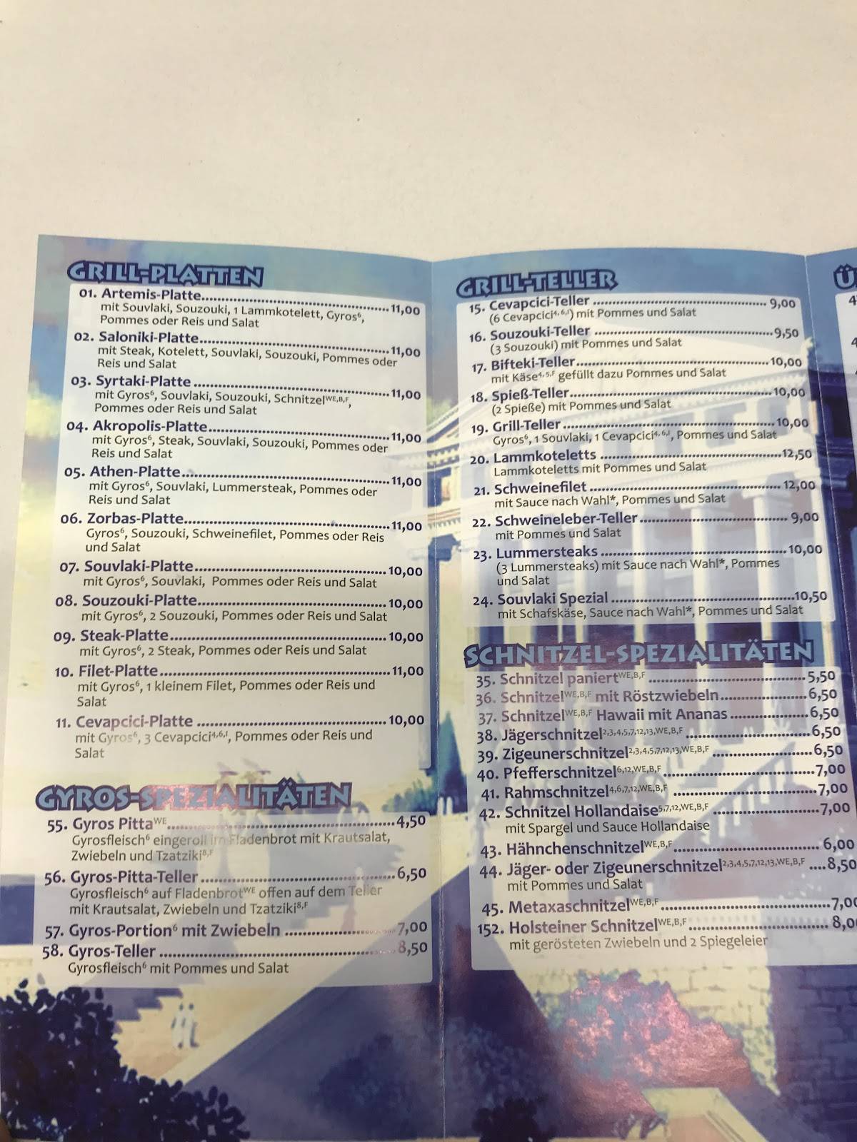 Carta del restaurante Artemis-Grill - Herne, Herne