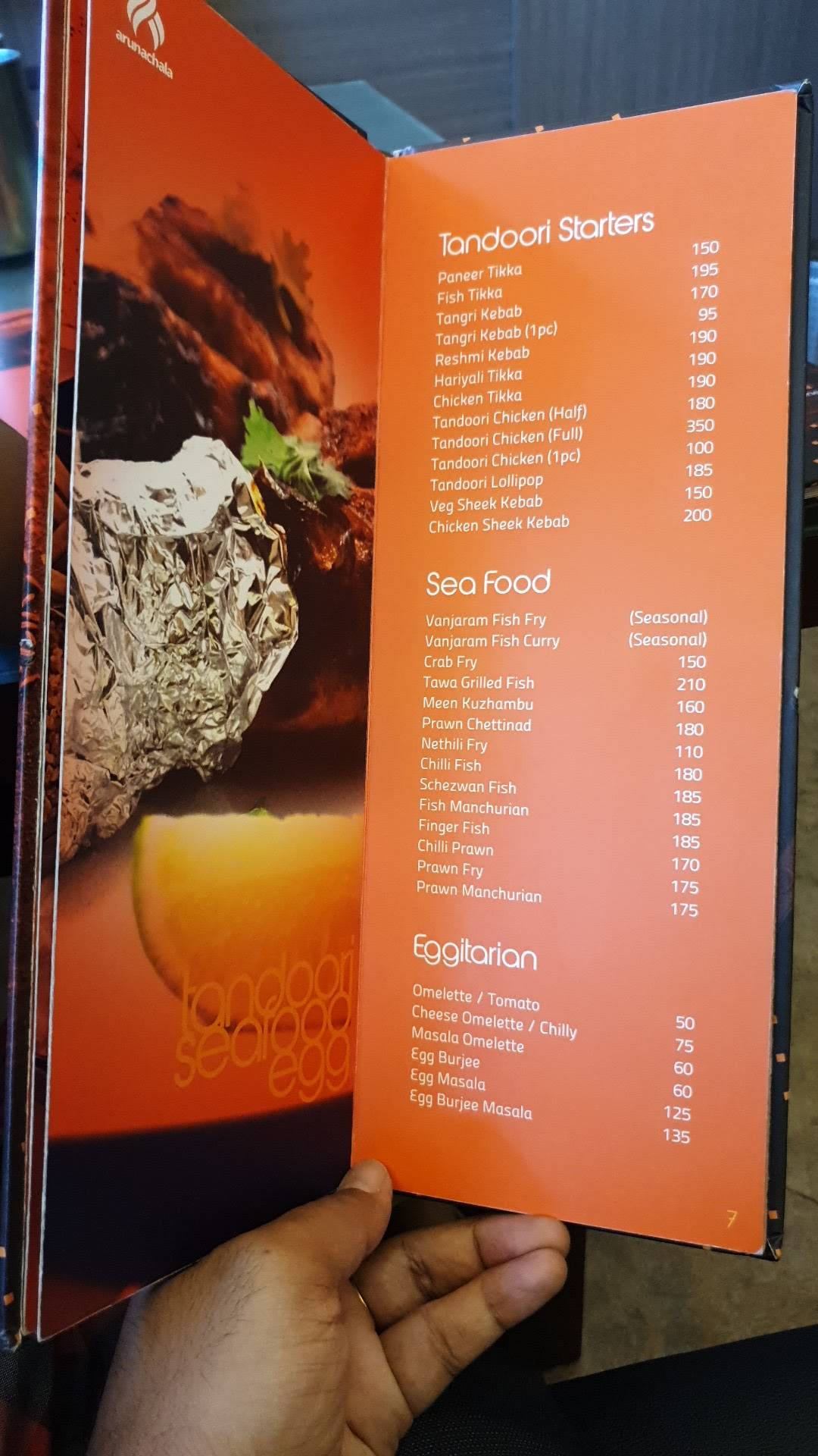 Menu at Arunachala-Incredible Indian Cuisine, Karur