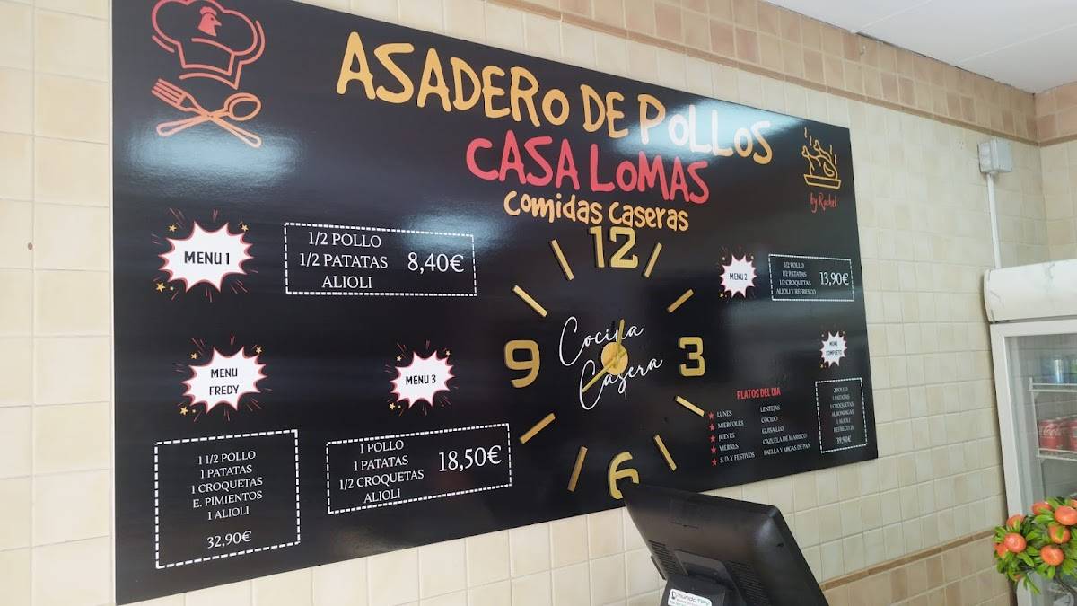 Carta del restaurante Asadero De Pollos Casa Lomas By Rachel, Maracena