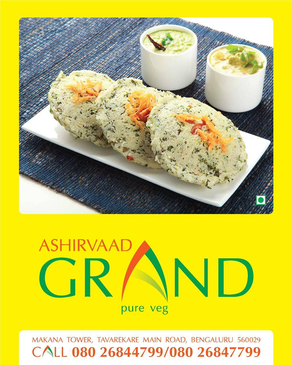 Menu at Ashirvaad Grand Pure Veg Restaurant, Mysuru, No-1
