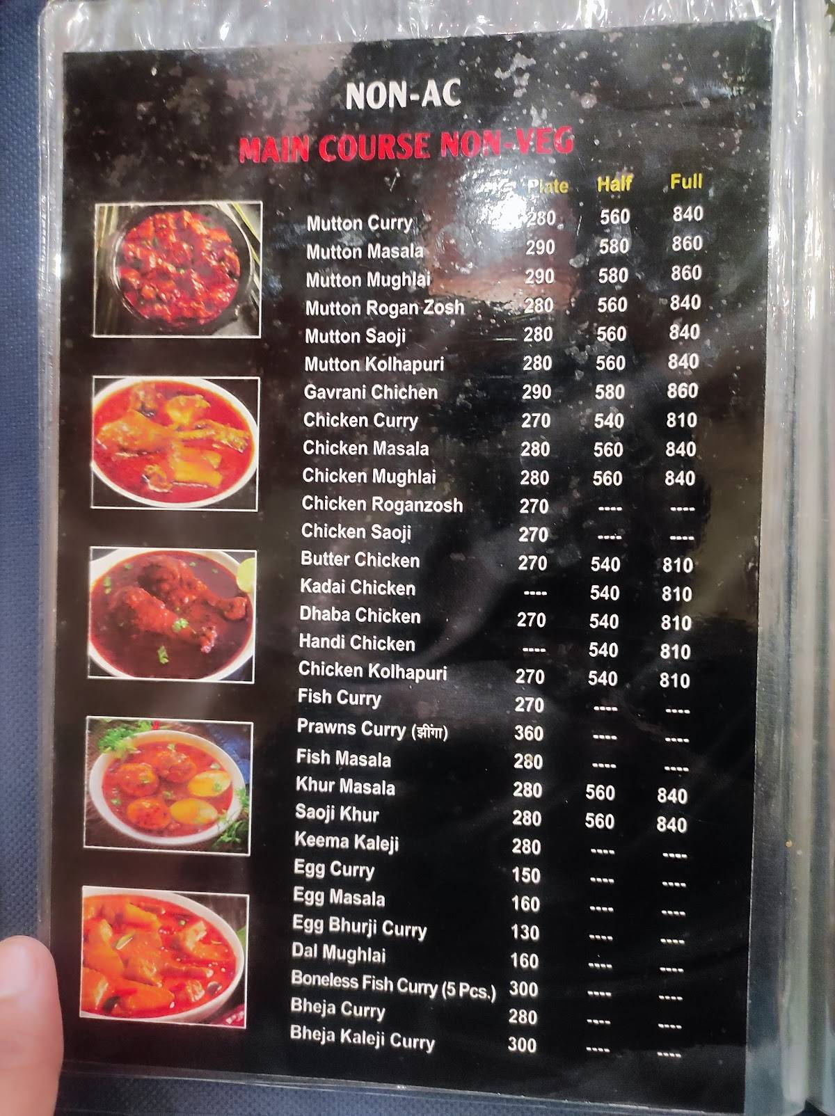 Menu at Ashoka Family Restaurant & Lodging, Mauda, Near old bus stand road