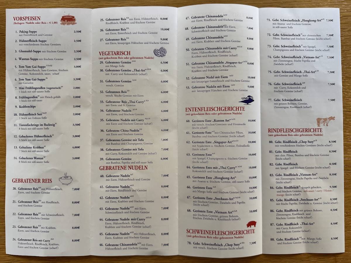 Speisekarte von Asia Minh Chau restaurant, Homberg (Ohm)