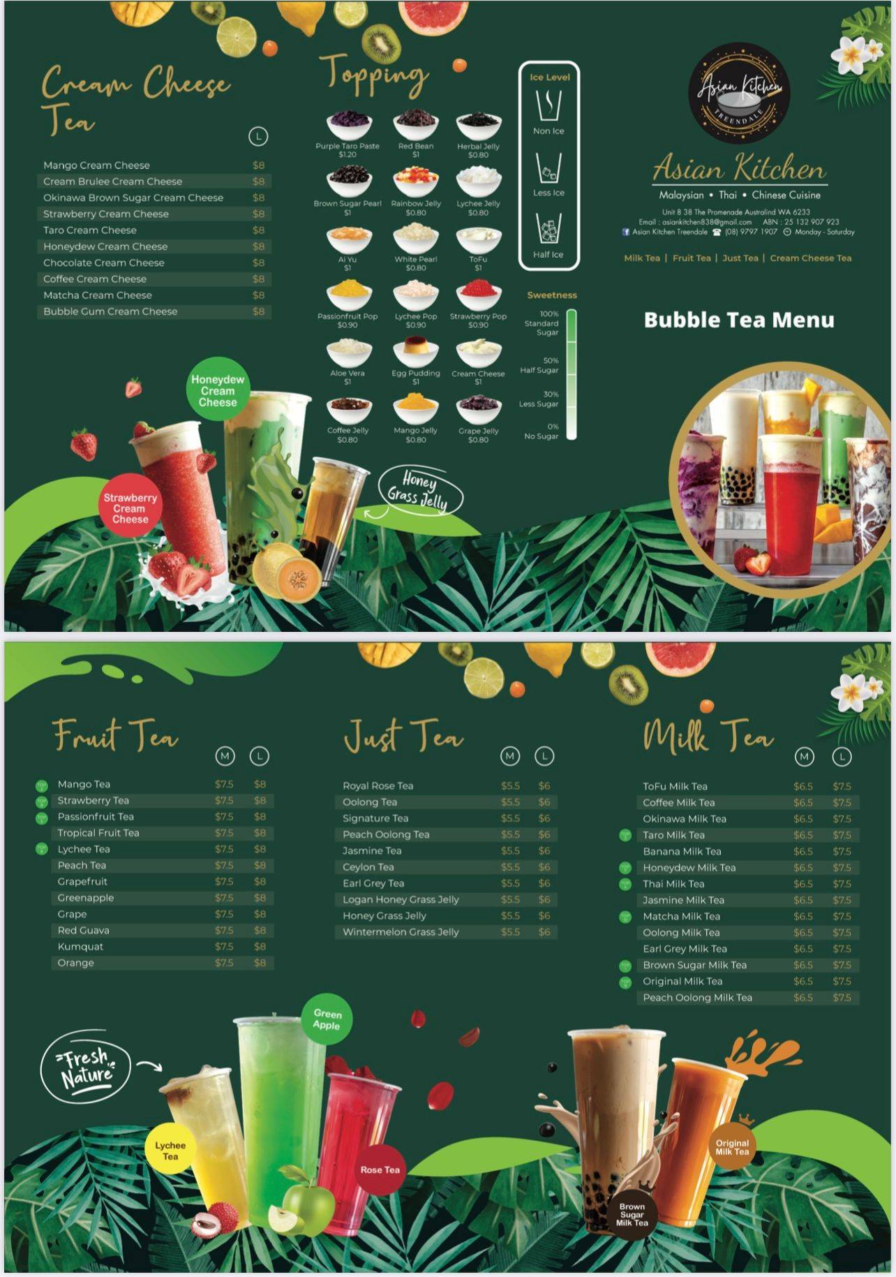 Menu at Asian Kitchen Treendale restaurant, Australind