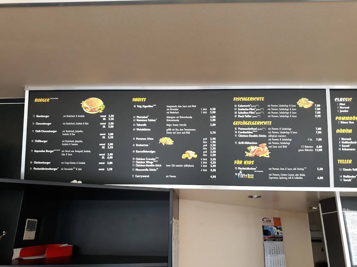 Speisekarte von Aspendos-Grill restaurant, Rendsburg