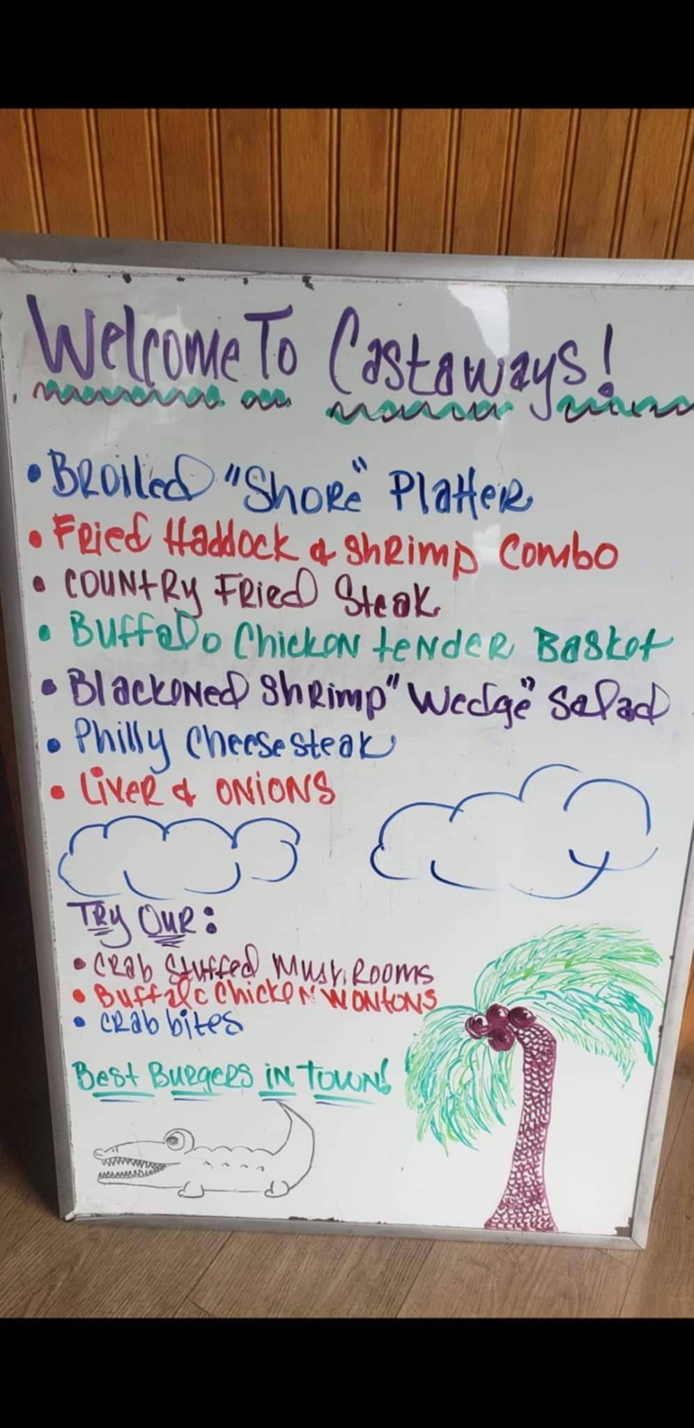 Menu at Castaways Restaurant, Astor, FL-40 W