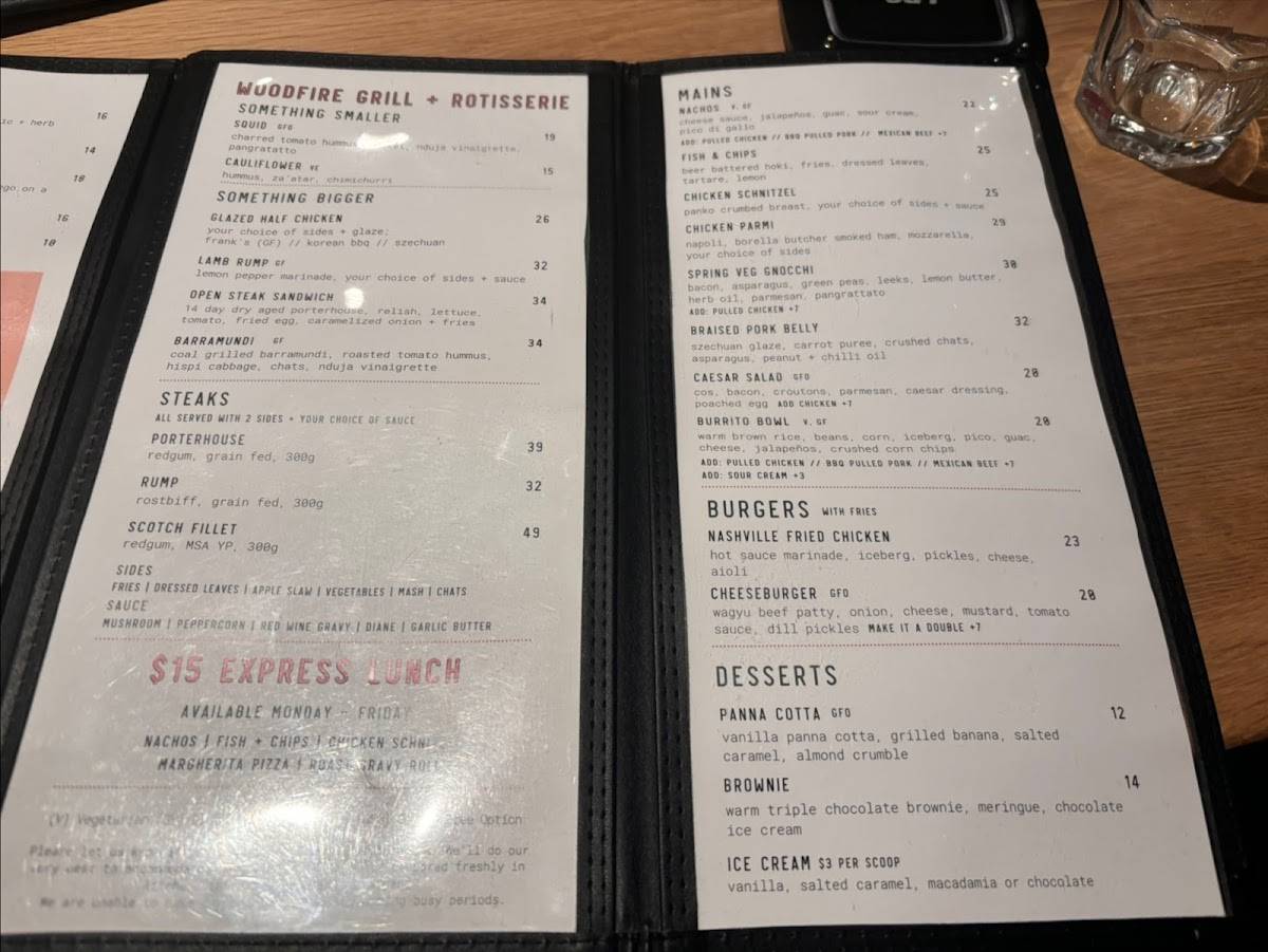 Menu at Astor Hotel Albury pub & bar, Albury