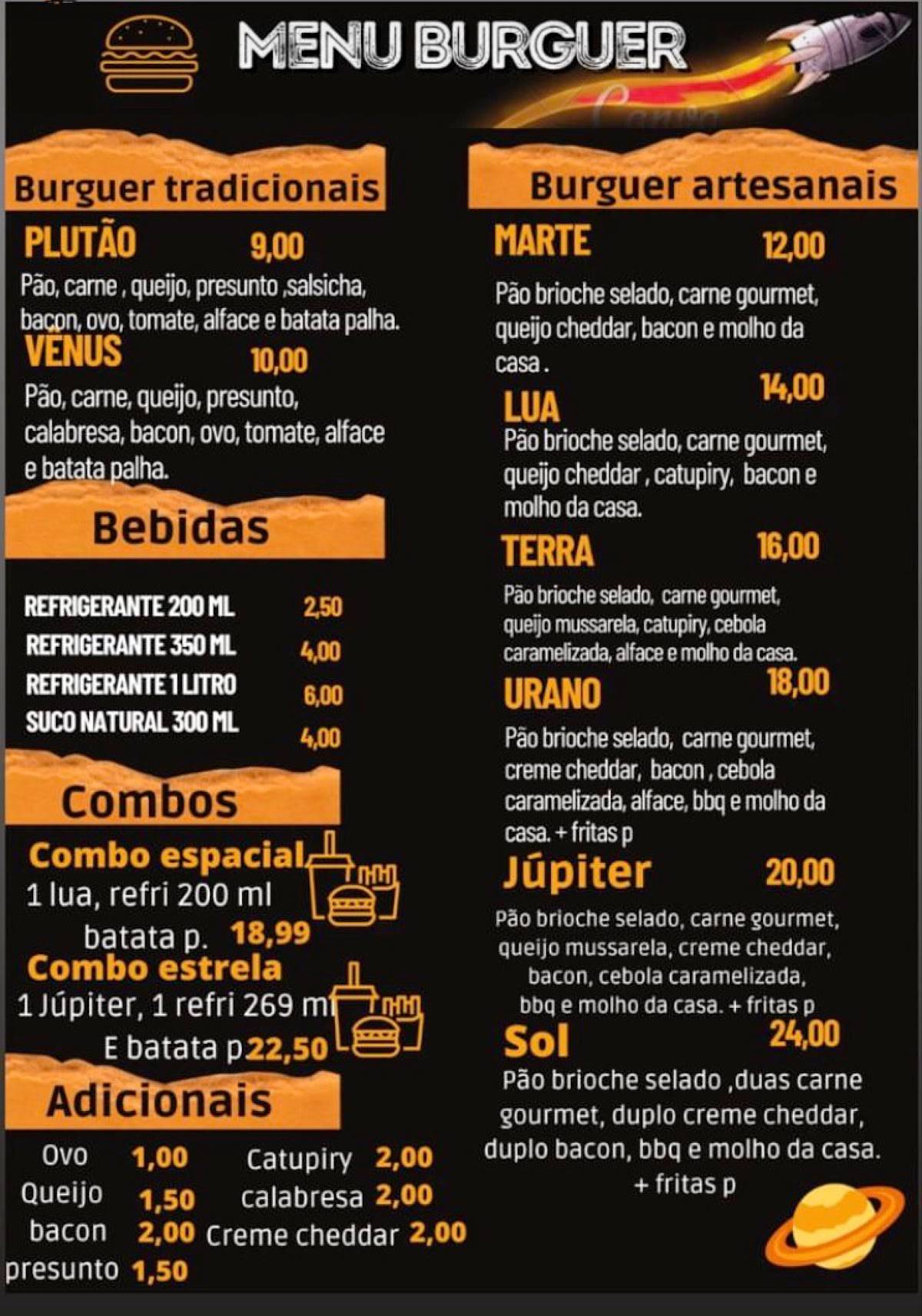 Menu em Astron Burguer restaurante, Imperatriz