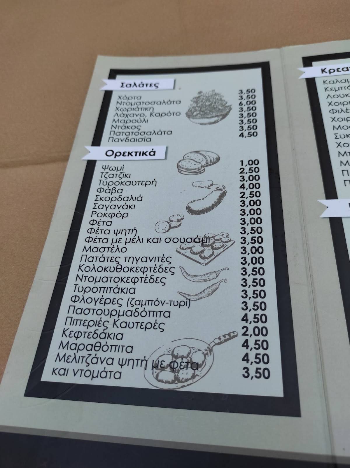 Menu at Μεζεδοπωλειο ΟΔΟΣ ΧΙΟΥ, Chaidari