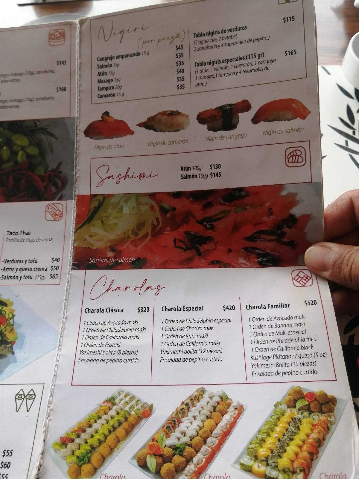 Carta del restaurante Shirushi Moraleda, Atlixco, Libramiento Puebla ...
